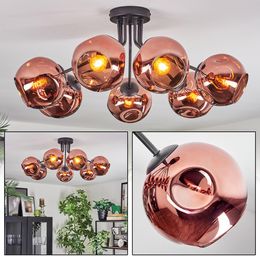 hofstein Ripoll Deckenleuchte Glas 15 cm Kupferfarben, 7-flammig