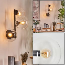 hofstein Gastor Wandleuchte Glas 15 cm Klar, 3-flammig