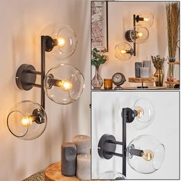 hofstein Koyoto Wandleuchte Glas 15 cm Klar, 3-flammig