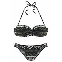 Bruno Banani B&uuml;gel-Bandeau-Bikini Damen Gr&ouml;&szlig;e XS oliv