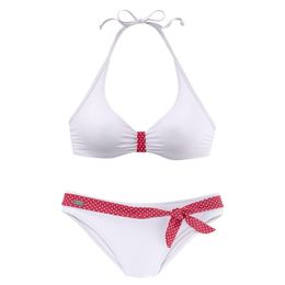 Buffalo B&uuml;gel-Bikini Damen Gr&ouml;&szlig;e M/L pink / wei&szlig;