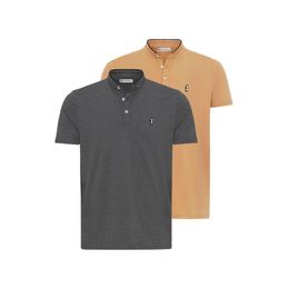 Dandalo Poloshirt Herren Gr&ouml;&szlig;e XXL grau / apricot