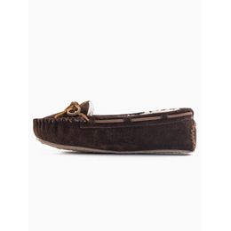 Minnetonka Slippers 'Cally' female size 42 Navy / Brown