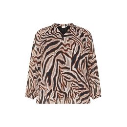 Only Carmakoma Bluse 'KAIA' Damen Gr&ouml;&szlig;e 4XL beige / braun / schwarz / wei&szlig;