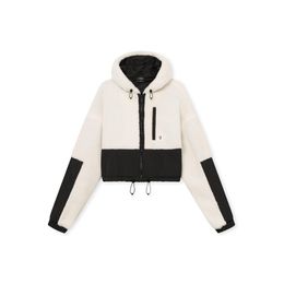 Johnny Urban Cropped Fleecejacke 'Carey' Damen Gr&ouml;&szlig;e S creme / schwarz