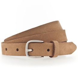 Tamaris G&uuml;rtel Damen Gr&ouml;&szlig;e 115 hellbraun / silber