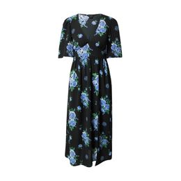 MONKI Kleid Damen Gr&ouml;&szlig;e 32 blau / gr&uuml;n / schwarz / wei&szlig; Winterkleid