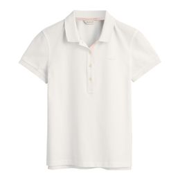 Gant Piqu&eacute;-Poloshirt mit Kontrast Wei&szlig; (Gr&ouml;&szlig;e: M)