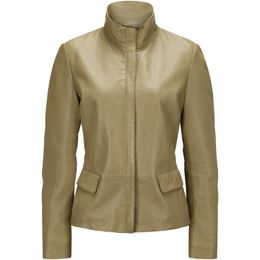 Milestone Lederjacke MsKreta Hell Khaki (Größe: 36)