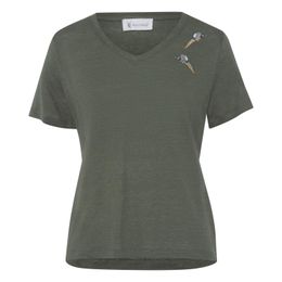 Hartwell Leinen T-Shirt Olive (Gr&ouml;&szlig;e: 10)