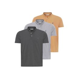 Dandalo Poloshirt Herren Gr&ouml;&szlig;e L camel / dunkelgrau / graumeliert