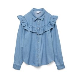 V&eacute;ro Moda Vero Moda Bluse 'VMULI' Damen Gr&ouml;&szlig;e XS blue denim