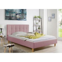 Polsterbett Maintal "Leesburg", rosa (flamingo), B:145cm H:99cm L:216cm, Betten, Polsterbett, Bettseiten zerlegt, ohne Bettkasten