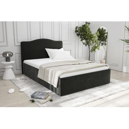 Polsterbett "Graz", grau (anthrazit), L:210cm, Bezug 100% Polyester, Polsterung: Polsterwatte, Material Gestell: gepolsterter Holzwerkstoff, Westfalia Schlafkomfort, Betten, wahweise mit Stauraum, verschiedene Matratzenarten wählbar