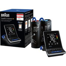 Oberarm-Blutdruckmessgerät Braun "ExactFit™ 5 Connect Intelligentes Blutdruckmessgerät - BUA6350EU", schwarz, BlutdruckmessgeräteB:11cm H:11cm T:13cm, für Braun Healthy Heart App, B:11cm H:11cm T:13cm