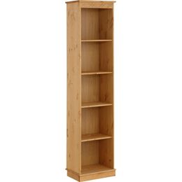 Bücherregal Home Affaire "Indra", beige (natur), B:46cm H:186cm T:32cm, Massivholz, Regale, aus massiver Kiefer, in verscheidenen Höhen, mit FSC