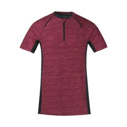 Funktionsshirt Endurance "DENY W ACTIV QXL", Herren, Gr. 40, rot (bordeaux, schwarz), 93% Polyester, 7% Elasthan, mehrfarbig, meliert, sportlich, normal, Rundhals, Kurzarm, Shirts, mit hoher Atmungsaktivität