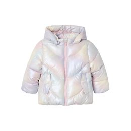 Steppjacke name it "NMFMARLEE PUFFER JACKET AOP", Mädchen, Gr. 92, rosa (cherry blossom), Steppware, Obermaterial: 100% Polyester, glänzend, casual, Langarm, Jacken