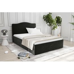 Polsterbett "Graz", grau (anthrazit), L:210cm, Bezug 100% Polyester, Polsterung: Polsterwatte, Material Gestell: gepolsterter Holzwerkstoff, Westfalia Schlafkomfort, Betten, wahweise mit Stauraum, verschiedene Matratzenarten wählbar