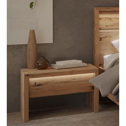 Nachtkonsole Home Affaire "Ambroise", braun, T:41cm, Sideboards, inkl. LED-Beleuchtung