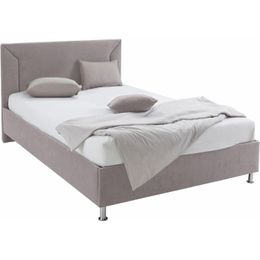 Polsterbett, grau (hellgrau), B:150cm L:210cm, Bezug Bett: Microfaser (100% Polyester);Bonnell-Federkernmatratze: Mischgewebe (51% Polyprophlen, 39% Polyester, 10% Baumwolle);Kaltschaummatratze: Frottee (100% Polyester), Bezug abnehm- und waschbar bis 60C, Westfalia Schlafkomfort, Betten, Polsterbett, in diversen Ausf&uuml;hrungen
