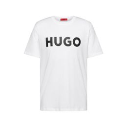 T-Shirt Hugo "T-Shirt Dulivio 1er Pack", Herren, Gr. XS, schwarz-weiß (weiß, schwarz), Obermaterial: 100% Baumwolle CO., Kurzarm, Shirts