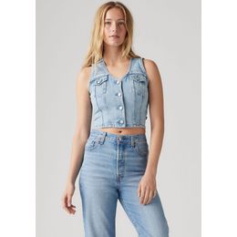 Levi's Jeansweste LEVI'S "BELLA DENIM CORSET", Damen, Gr. L (40), i will, Denim/Jeans, Obermaterial: 100% Baumwolle, casual, V-Ausschnitt, Westen