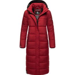 Steppmantel Navahoo "Isalie", Damen, Gr. M (38), rot (dunkelrot), Oberstoff: 100% Polyester, Futter: 100% Polyester, Wattierung: 100% Polyester, Ärmelfutter: 100% Polyester, modisch, oversize ca. Mitte Wade, Langarm Ärmel ohne Ärmelschlitz Rippstrickbündchen mit innenliegendem Gummizug, Mäntel, zeitloser Wintermantel mit abnehmbarer Kapuze