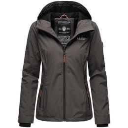 Outdoorjacke Marikoo "Brombeere", Damen, Gr. 4XL (48), grau (anthrazit), Obermaterial: 100% Polyester, Innenmaterial: 100% Polyester, Jacken, sportliche Übergangsjacke mit Kapuze, Topseller