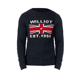 Williot Pullover Herren Gr&ouml;&szlig;e S navy / nachtblau / dunkelrot / wei&szlig;