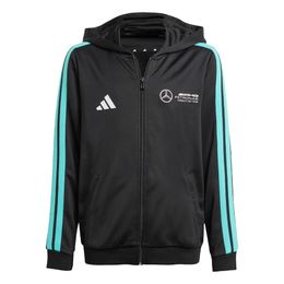 adidas Performance Sportsweatjacke 'Mercedes - AMG Petronas Formula One Team' Jungen Größe 152 aqua / schwarz / weiß