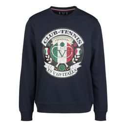 19V69 Italia Sweatshirt 'Nico Tennis' Herren Gr&ouml;&szlig;e S navy / gr&uuml;n / rot / wei&szlig;
