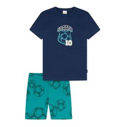Schiesser Pyjama 'Boys World' Jungen Gr&ouml;&szlig;e 140 nachtblau / azur