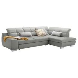 Ecksofa "SO 1200 inkl. Sitztiefen- & Rückenverstellung für hohen Sitzkomfort", grau (hellgrau gba 9), B:292cm H:89cm T:212cm, 100% Polyester, SET ONE BY Musterring, Sofas, wahlweise mit Bettfunktion, L-Form