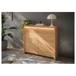 Kommode Home Affaire "Léopoldine", braun, T:41cm, Sideboards, Kommode aus Kernbuche, inkl. LED-Beleuchtung