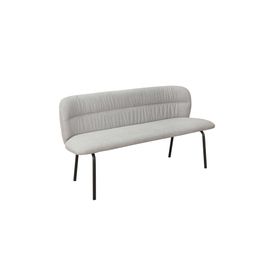 Essbank Home Affaire "Marsin", grau (hellgrau, schwarz), B:160cm H:76cm T:54cm, Stoff, Sitzbänke, mit Sitz und Rückenpolster