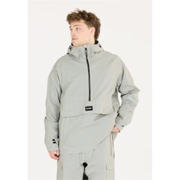 Skijacke SLOPE "Ruki", Herren, Gr. L, grau (hellgrau), 100% Polyester, unifarben, Casual, normal, ohne Ausschnitt, Jacken, Im wetterfesten Anorak-Design