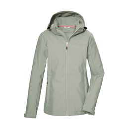 Softshelljacke Killtec "KOS 102 WMN SFTSHLL JCKT", Damen, Gr. 36, grau (graugrün), Oberstoff: Oberseite: 100% Polyester, Rückseite: 100% Polyester, Futter: 100% Polyester, sportlich, Jacken, Wasserabweisende, atmungsaktive Softshelljacke, PFAS-frei imprägniert