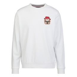 19V69 Italia Sweatshirt 'Nico Bucket' Herren Gr&ouml;&szlig;e M braun / rot / wei&szlig;