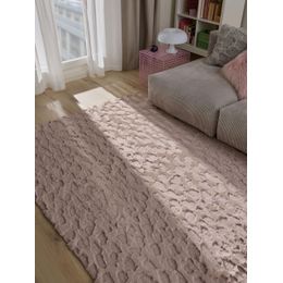 benuta Pop Fellteppich Immy Pink 60x120 cm - Moderner Kurzflor-Teppich für Wohnzimmer