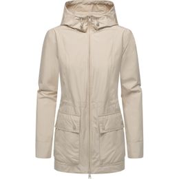 Funktionsjacke Ragwear "Monadetta A", Damen, Gr. 4XL (48), beige (ecru), Obermaterial: 100% Polyester, Innenfutter: 100% Polyester, Basic, figurumspielend Po-bedeckend, hoch geschlossener Ausschnitt, Langarm Ärmel ohne Ärmelschlitz abgesteppte Kante krempelbar, Jacken, Wasserdichte und atmungsaktive Übergangsjacke mit Kapuze