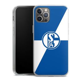 DeinDesign iPhone 12 Pro Max Handy Silikon H&uuml;lle Case transparent Handyh&uuml;lle Official Licensed Product Fc Schalke 04 Bundesliga Silikon Case
