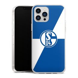 DeinDesign iPhone 13 Pro Max Handy Silikon H&uuml;lle Case transparent Handyh&uuml;lle Official Licensed Product Fc Schalke 04 Bundesliga Silikon Case