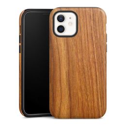 DeinDesign iPhone 12 mini Handy Panzer Handyh&uuml;lle robuste Outdoor H&uuml;lle Schutzh&uuml;lle gl&auml;nzend Larch Wood Wooden Look Tough Case