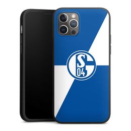 DeinDesign iPhone 12 Pro Handy Premium Silikon H&uuml;lle Handyh&uuml;lle schwarz Case Official Licensed Product Fc Schalke 04 Bundesliga Silikon Premium Case