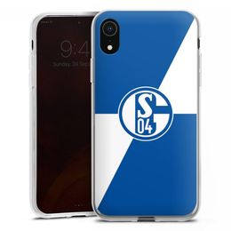 DeinDesign iPhone Xr Handy Silikon H&uuml;lle Case transparent Handyh&uuml;lle Official Licensed Product Fc Schalke 04 Bundesliga Silikon Case