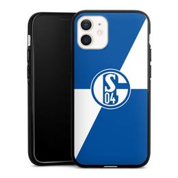 DeinDesign iPhone 12 mini Handy Silikon H&uuml;lle Case schwarz Handyh&uuml;lle Official Licensed Product Fc Schalke 04 Bundesliga