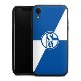 DeinDesign iPhone Xr Handy Premium Silikon H&uuml;lle Handyh&uuml;lle schwarz Case Official Licensed Product Fc Schalke 04 Bundesliga Silikon Premium Case