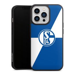 DeinDesign iPhone 13 Pro Handy Premium Silikon H&uuml;lle Handyh&uuml;lle schwarz Case Official Licensed Product Fc Schalke 04 Bundesliga Silikon Premium Case