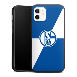 DeinDesign iPhone 12 mini Handy Premium Silikon H&uuml;lle Handyh&uuml;lle schwarz Case Official Licensed Product Fc Schalke 04 Bundesliga Silikon Premium Case